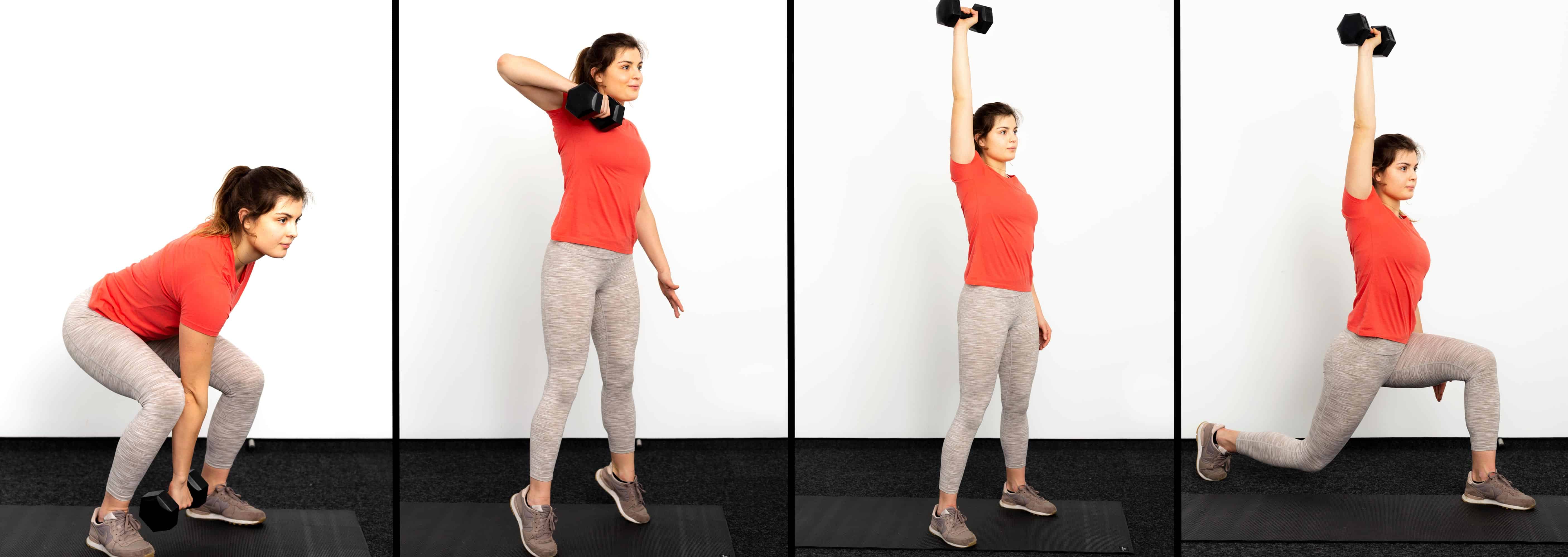 Dumbbell-Snatch-&-Lunge-forward-alt | Gymondo Magazin